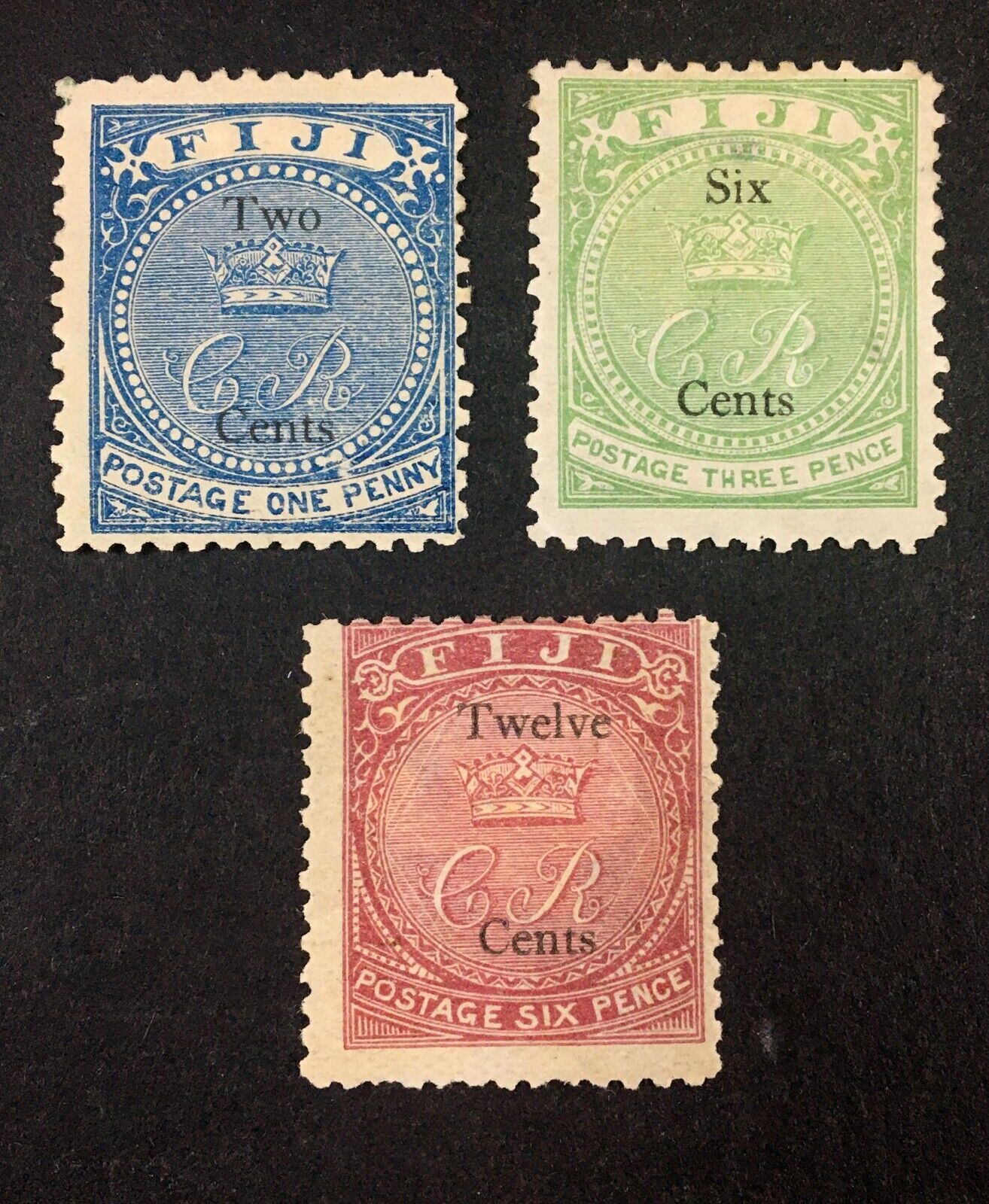 Fiji SG #13A,14-15 1872 Mint OG H £260 LOT #68415* | Australia ...