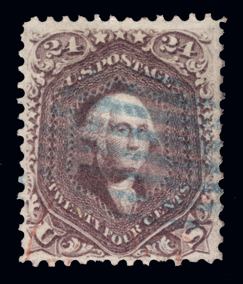 US Stamps #70 Blue Grid & Trace RED Cancels Used LOT #90971* | United ...