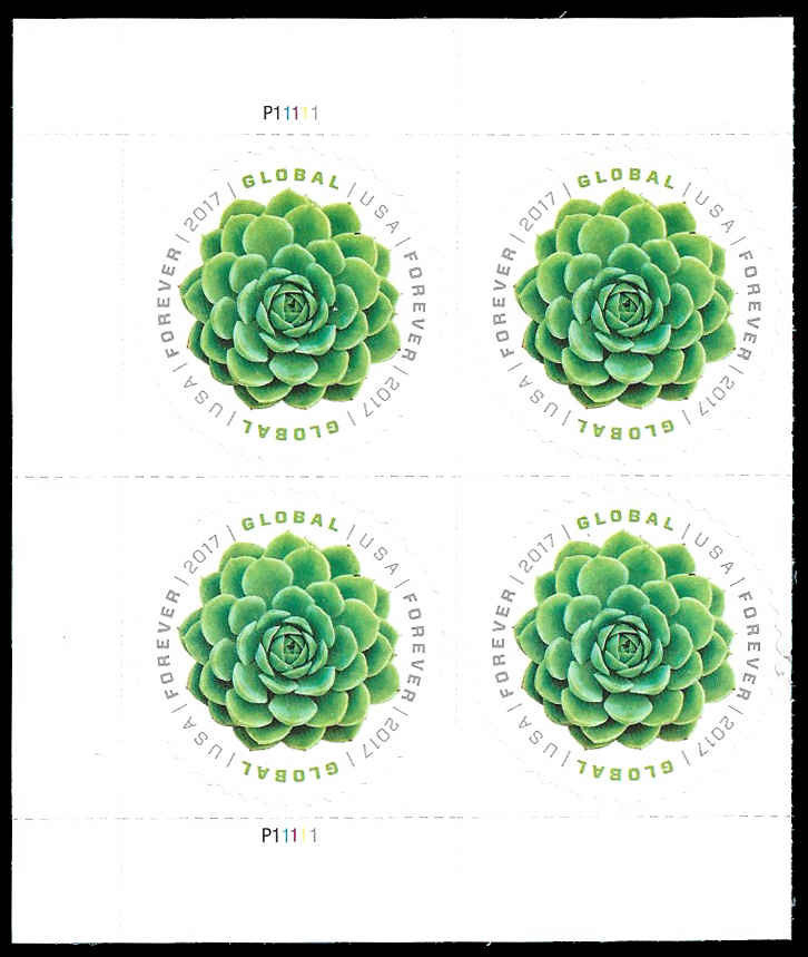 PCBstamps US #5198 PB $4.60(4x{$1.15})Green Succulent, MNH, (PB-1c ...