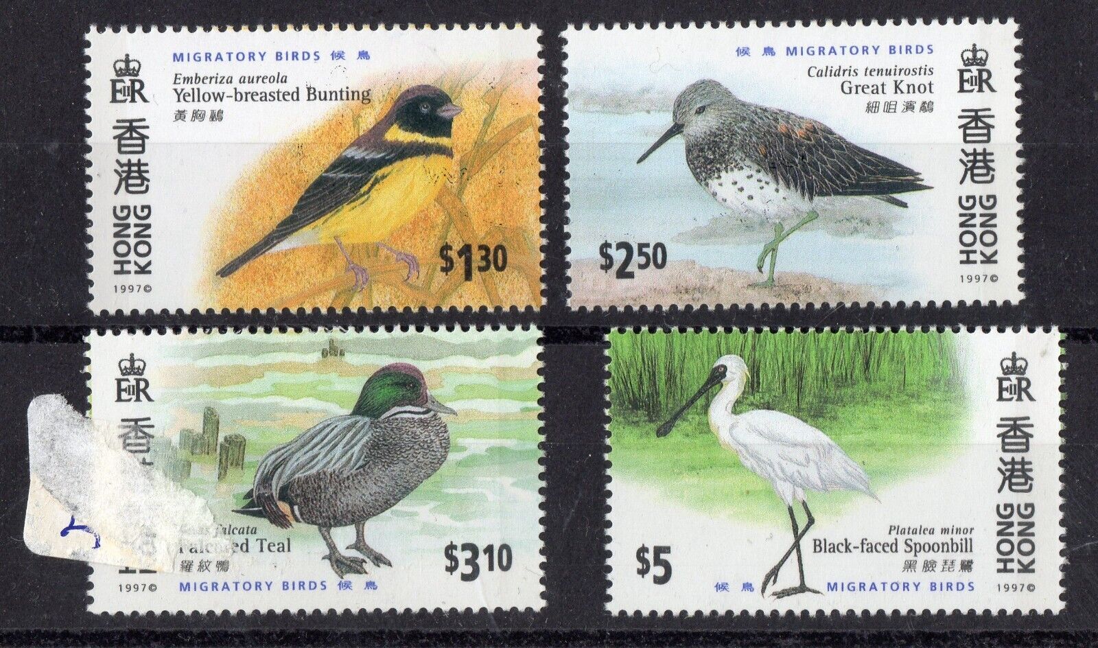 Thematic stamps HONG KONG 1997 MIGRATORY BIRDS 884/7 mint | Asia - Hong ...