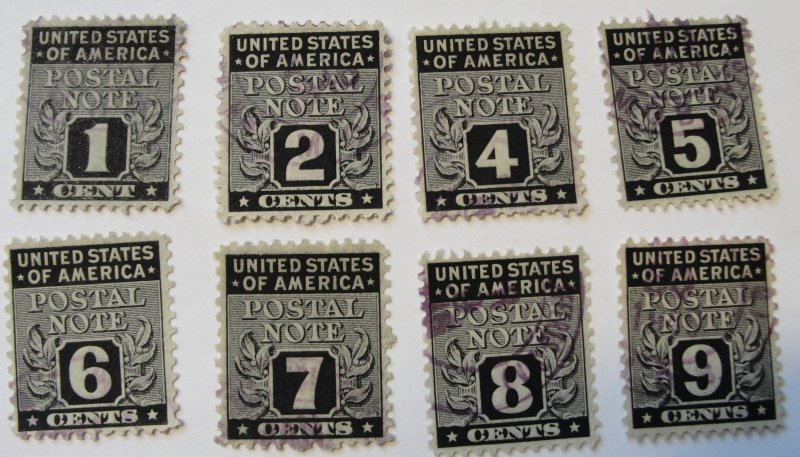 US SC# PN1-PN18 Postal Note | United States, Back of Book (Other ...