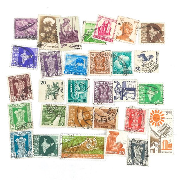 30 x used Indian postage stamps, all different, all off paper - India ...