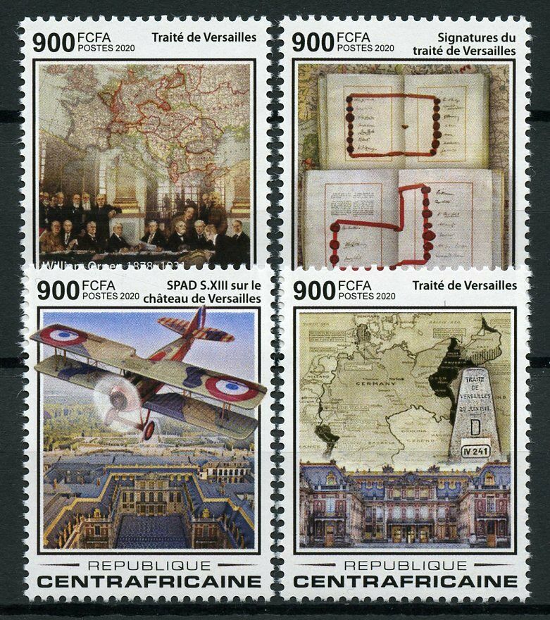 Central African Rep Military Stamps 2020 MNH WWI WW1 Treaty of ...