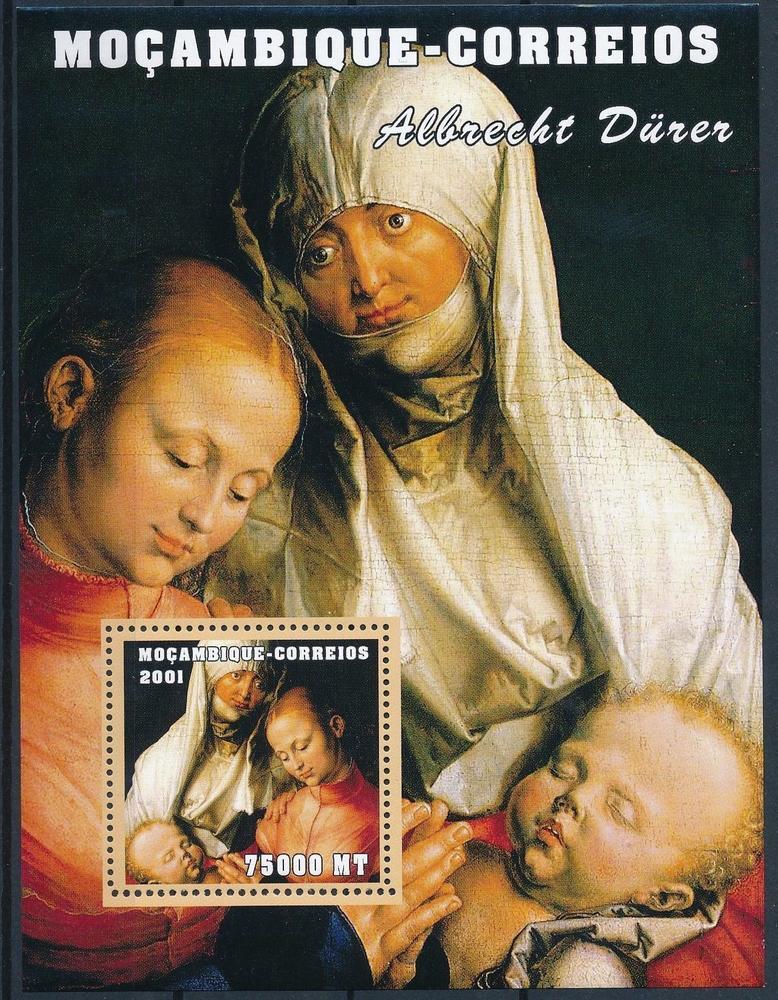 Mozambique 2001 Sheet ART Paintings Durer | Africa - Mozambique, Stamp ...