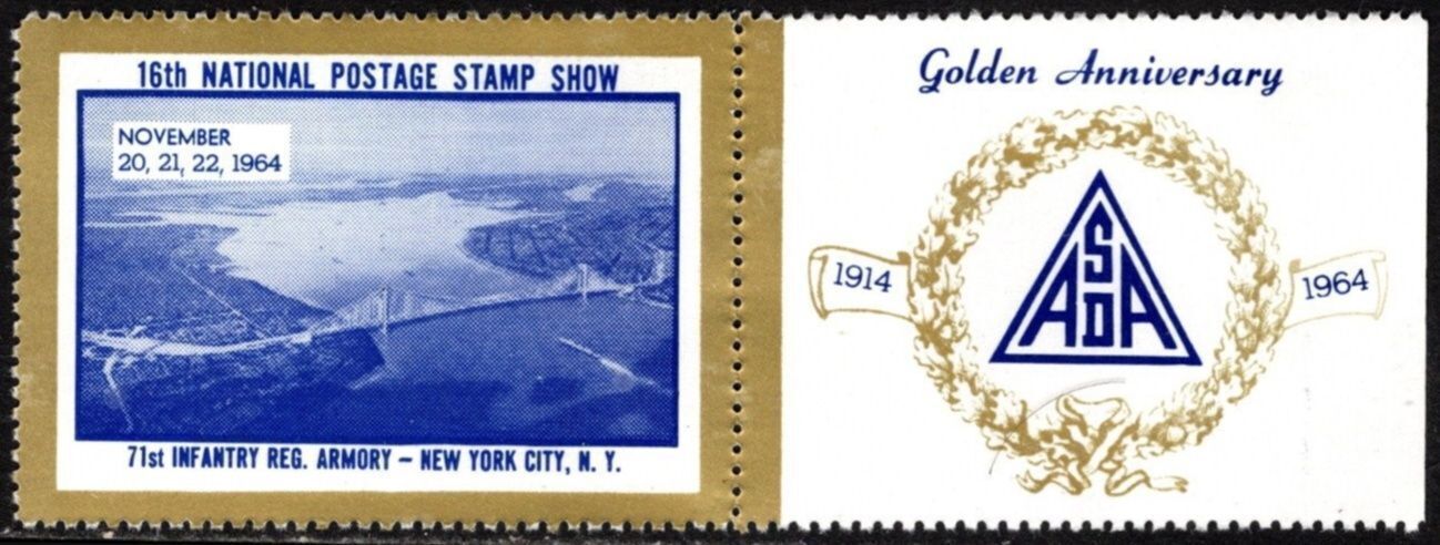 1964 US Poster Stamp ASDA 16th National Postage Stamp Show Sets/4 ...