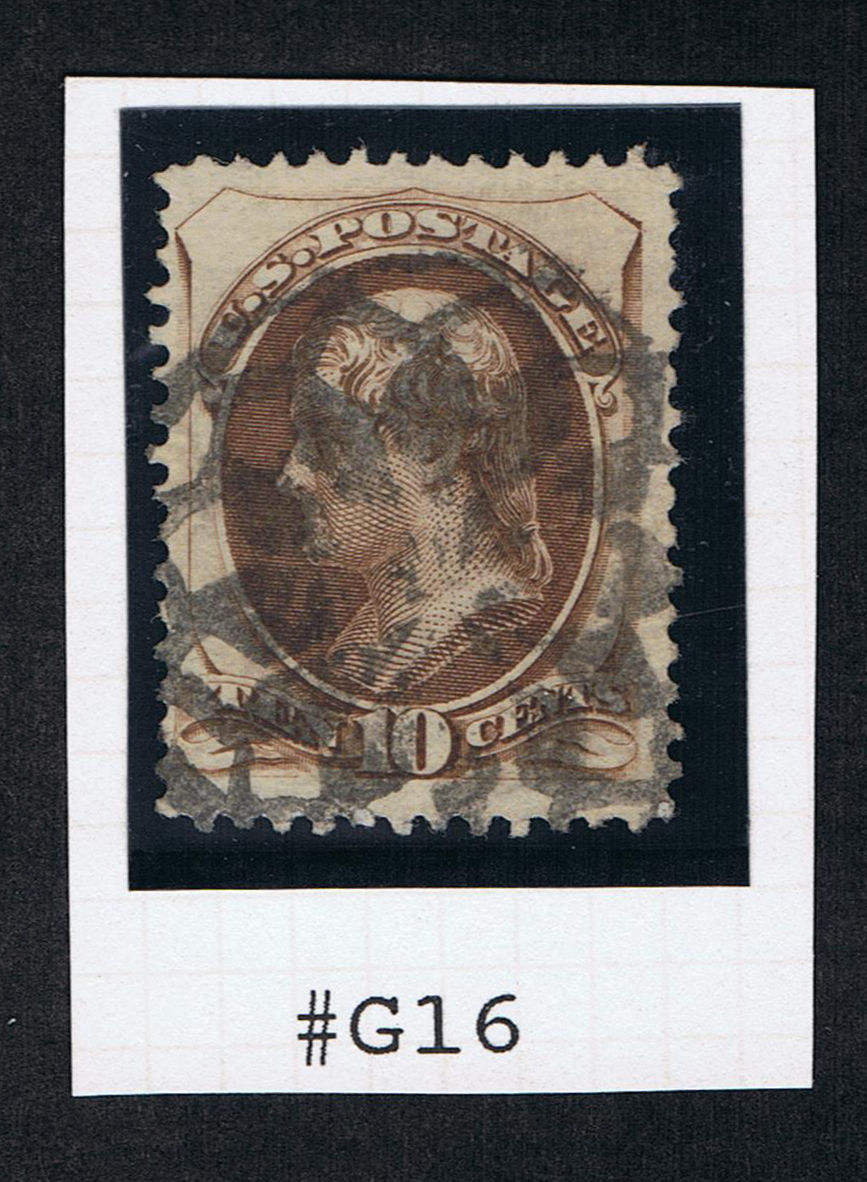 FANCY CANCEL ESTATE SCOTT #161 NYFM COLE G16 NEW YORK FOREIGN MAIL ...