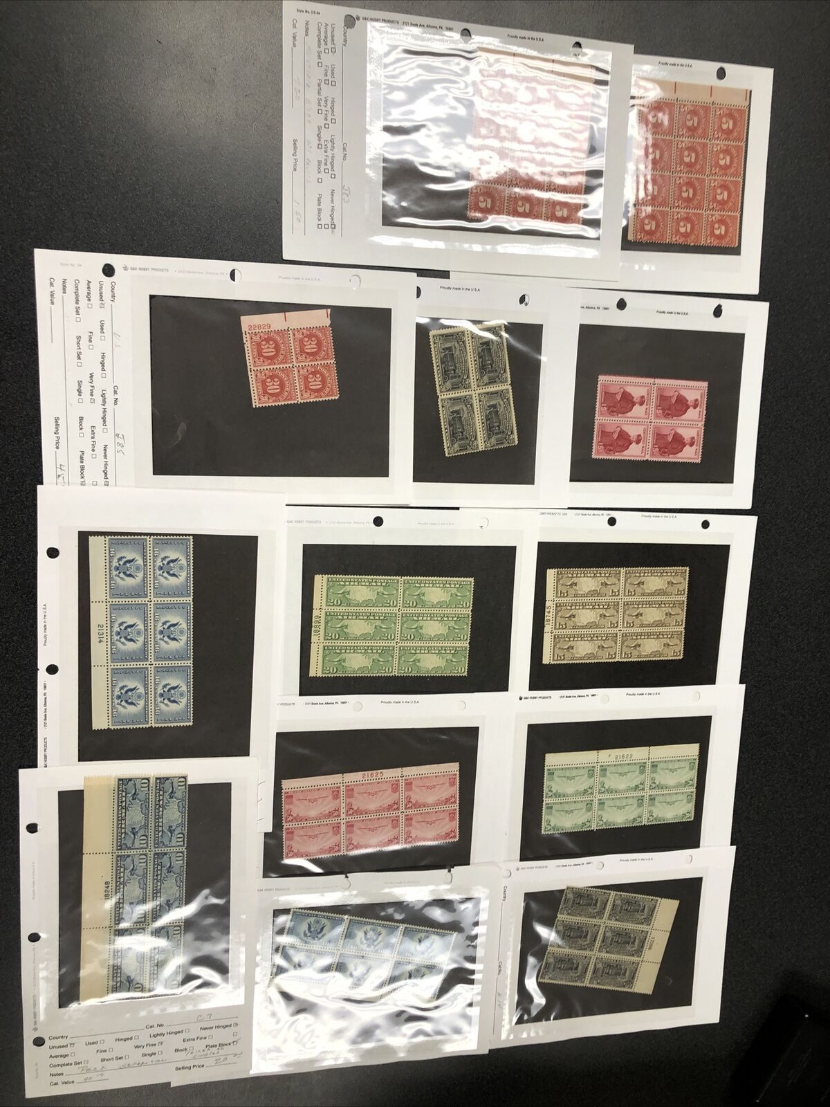 BOB Mint Blocks & Plate Blocks Mostly Never Hinged | United States ...