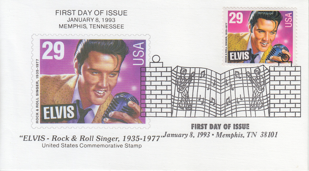 1993 Elvis Presley (Scott 2721) Memphis Collectible Elvis Stamp FDC ...