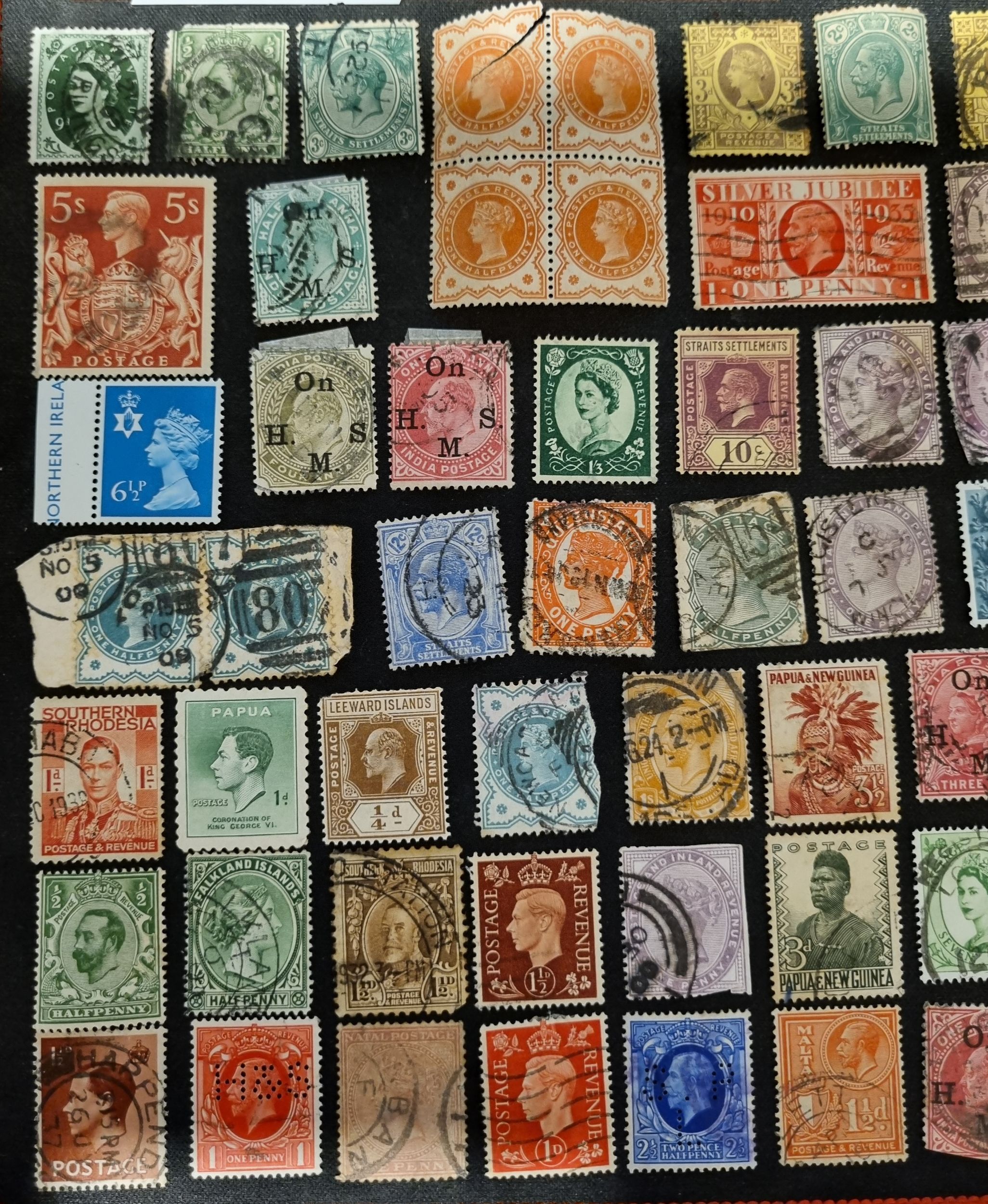 Great britain beautiful lot of old stamps 1800s' worldwide collection ...