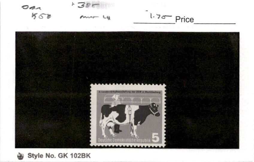 Germany - DDR, Postage Stamp, #385 Mint LH, 1958 Cow, Farm (AB ...