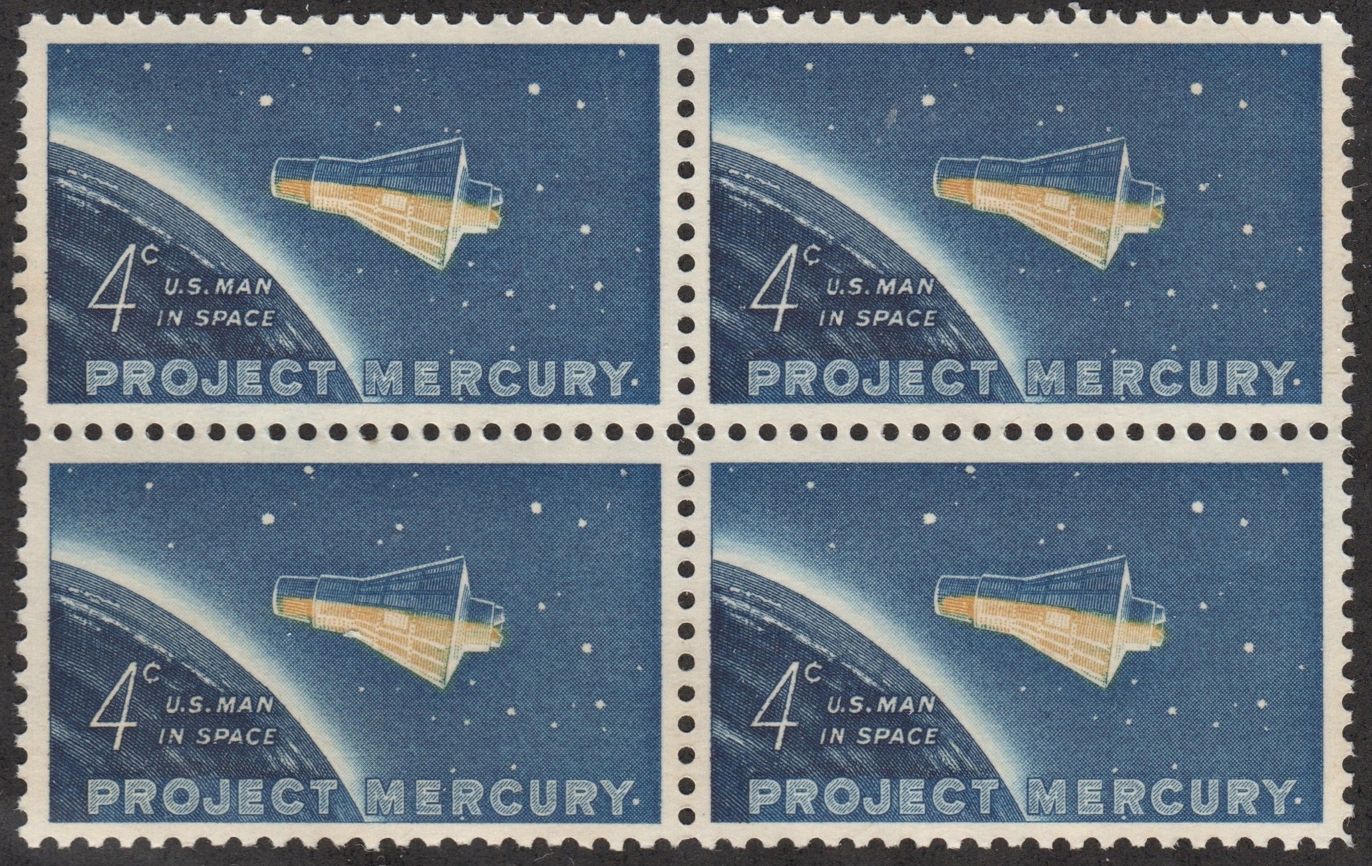 SC#1193 4¢ Project Mercury Issue Block of Four (1962) MNH | United ...