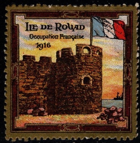1916 WW One France Delandre Poster Stamp Ile de Rouad French Occupation ...