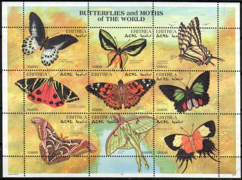 Eritrea Stamp 291 - Butterflies & Moths of the World | Africa - Eritrea ...