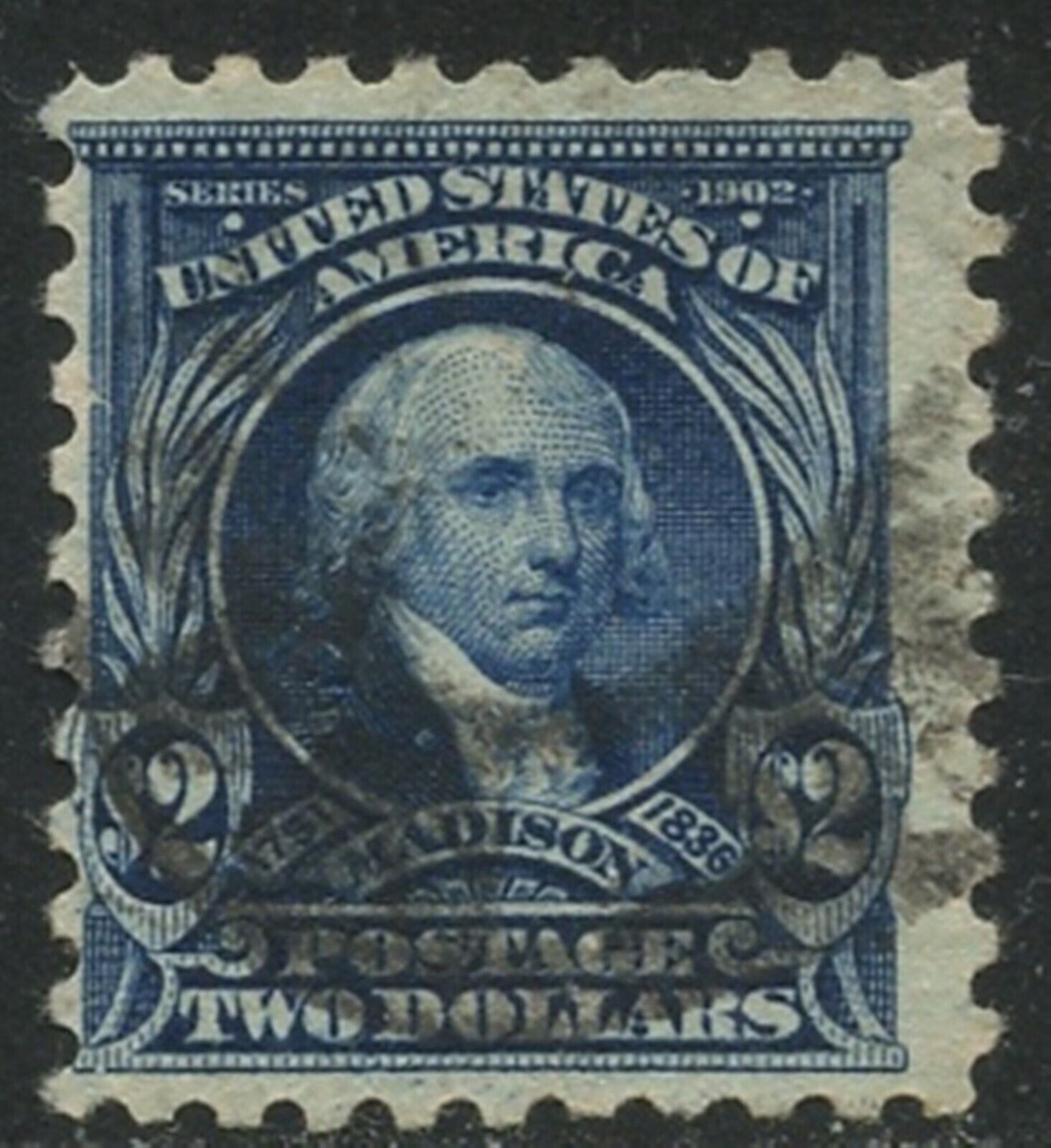 US Sc#479 1917 $2 Madison Perf 10 F-VF Centered Used Light Cancel ...