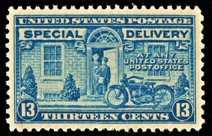 US E17 MNH VF 13 Cent Special Delivery "Motorcycle Delivery" | United ...