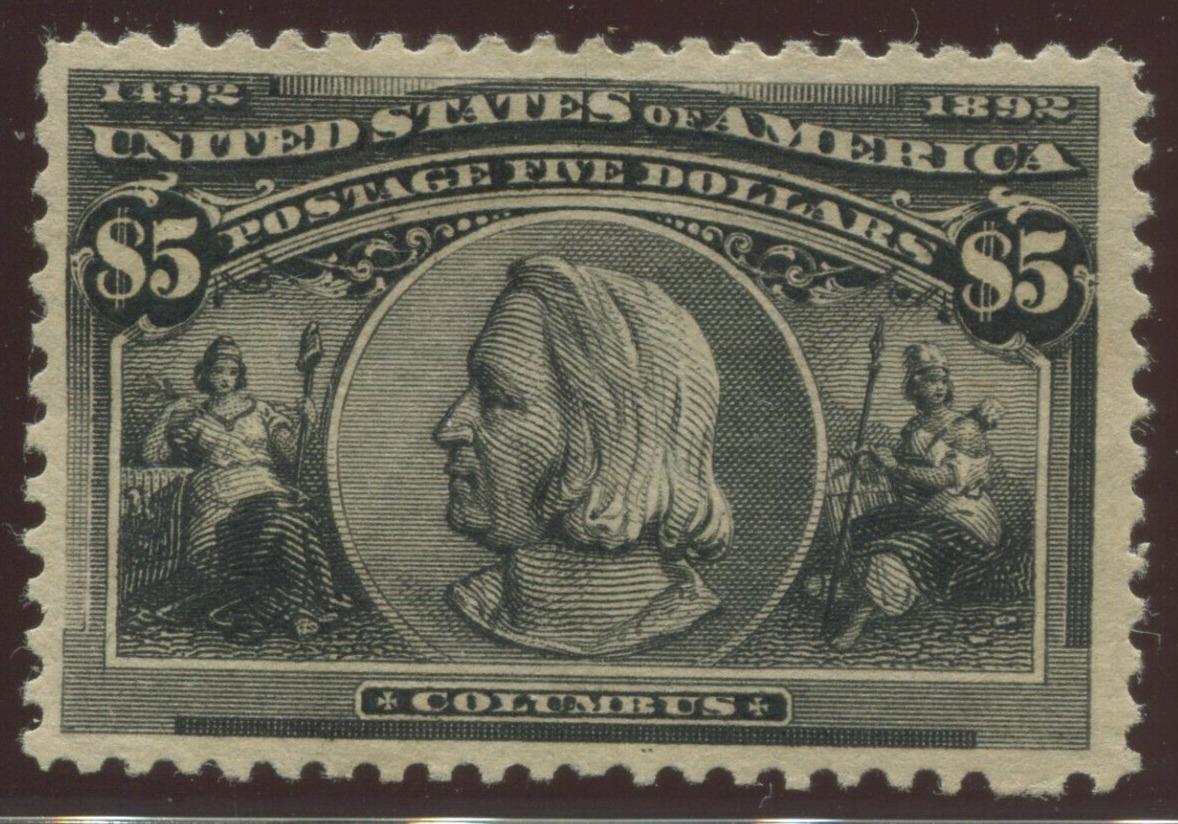 245 Columbian Hi Value Mint Stamp with PSE Cert BZ1453 | United States ...
