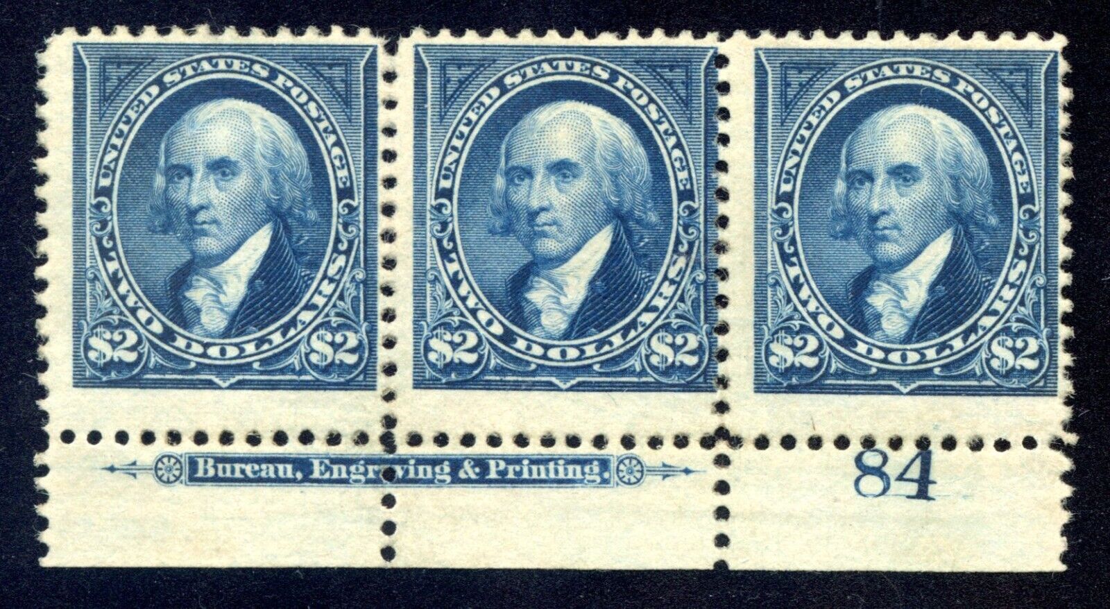 US Scott #262 PL# Strip of 3 Mint-Avg-Fine-Og-Lh SCV $13,500 (8/24/23 ...