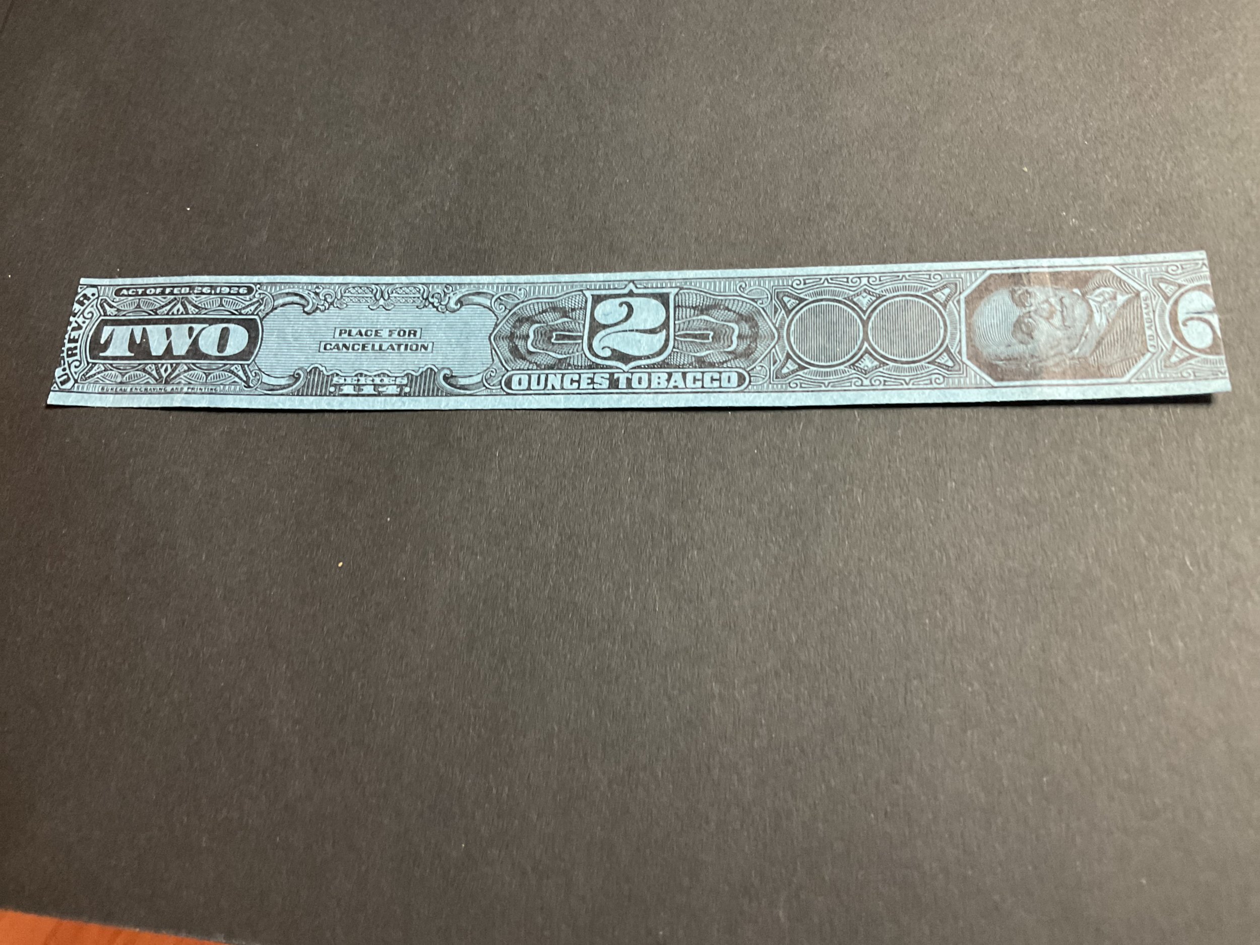 Two Ounce Tobacco Act of 1926 Series 114 | United States, Revenues ...