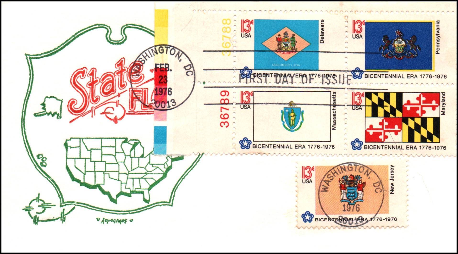 US 1633 State Flags Artopages U/A FDC | United States, General Issue ...
