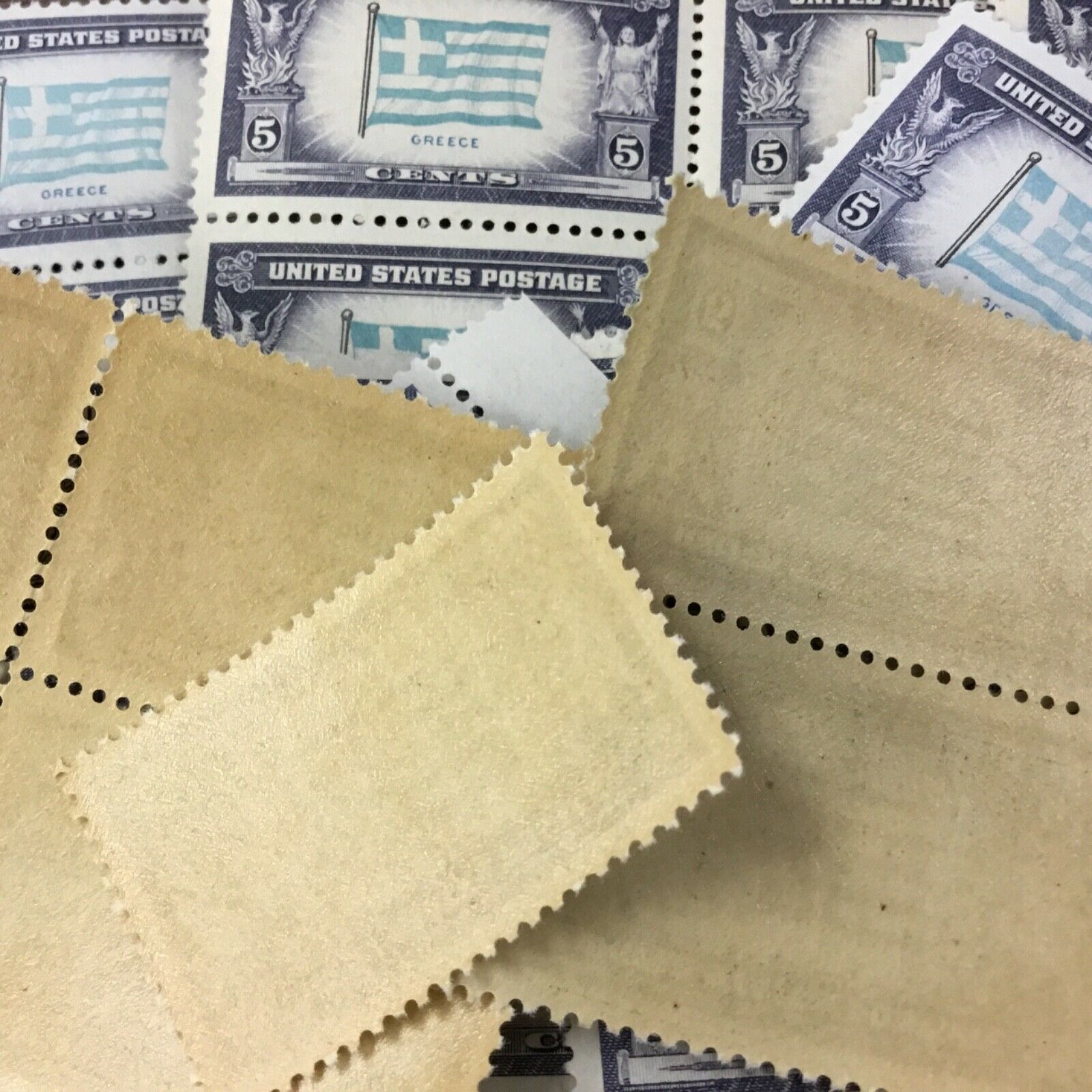 916 Greece, Overrun Nations Flags. World War II 100 Mint 5 cent. In ...