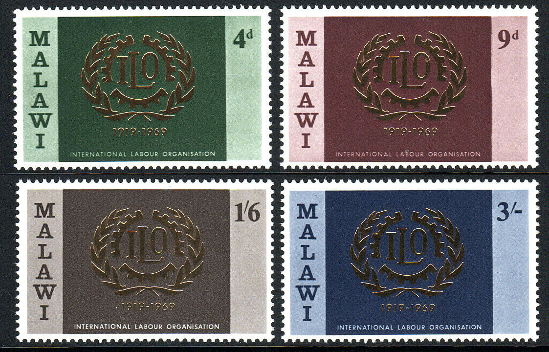 Malawi 110-113, MNH. ILO, 50th anniv. ILO Emblem, 1969 / HipStamp