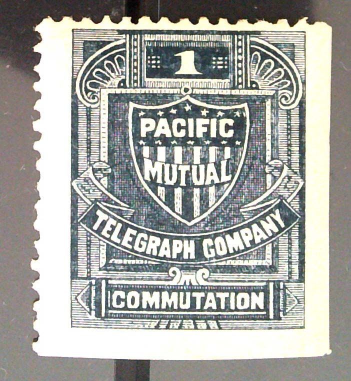 Scott #13T1 - 1c Black - OG HR - Pacific Mutual Telegraph Company ...