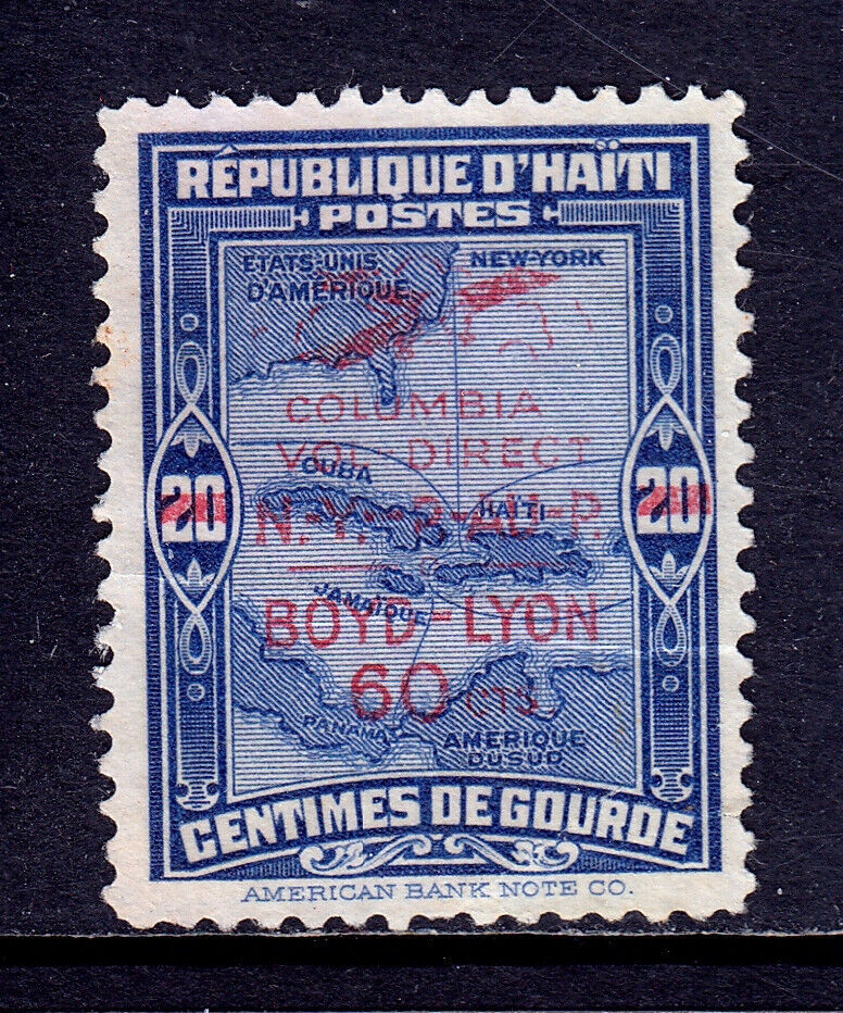 Haiti — Scott C4A — 1933 60c on 20c Boyd & Lyon Airmail Surch. — MNG ...