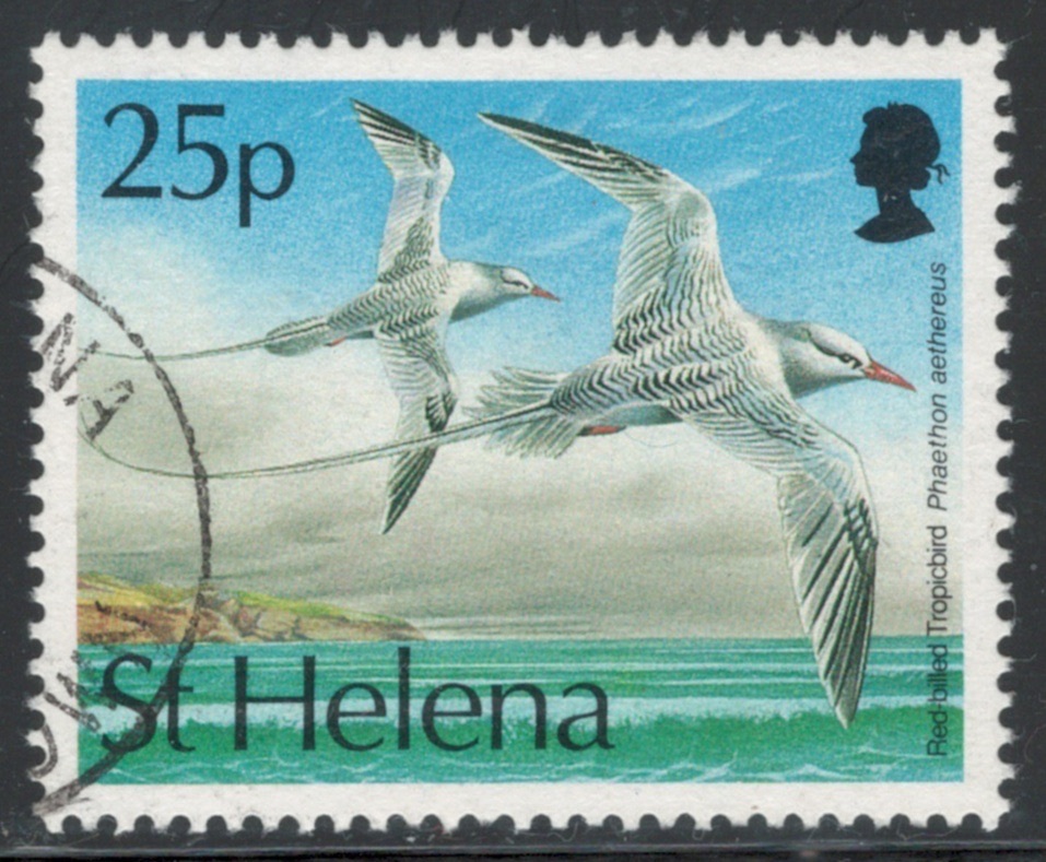 St. Helena 1993 Red-Billed Tropic Bird 25p Scott # 605 Used | Worldwide ...