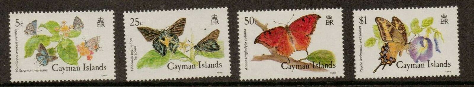 Cayman Islands Sg663/6 1988 Butterflies MNH | Caribbean - Cayman ...