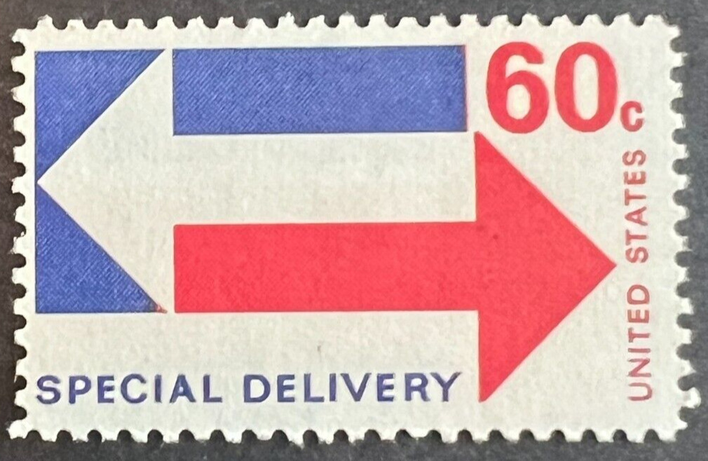 Scott#: E23 - Arrows Special Delivery 60¢ 1971 BPE single stamp MNHOG ...