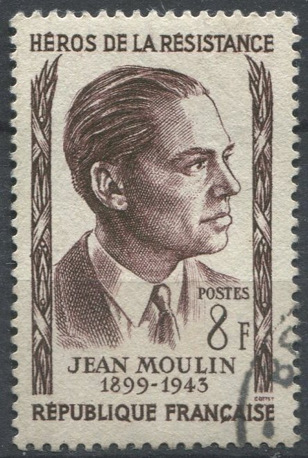 France Sc#826 Used, 8f dk brn & vio brn, Resistance Heroes (1957 ...