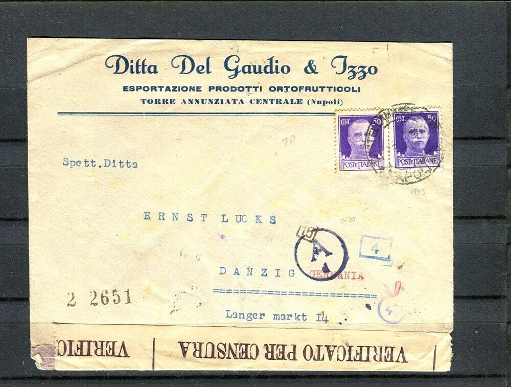 GERMANY; INCOMING WWII CENSOR COVER 1940 fine used from, Italy | Europe ...