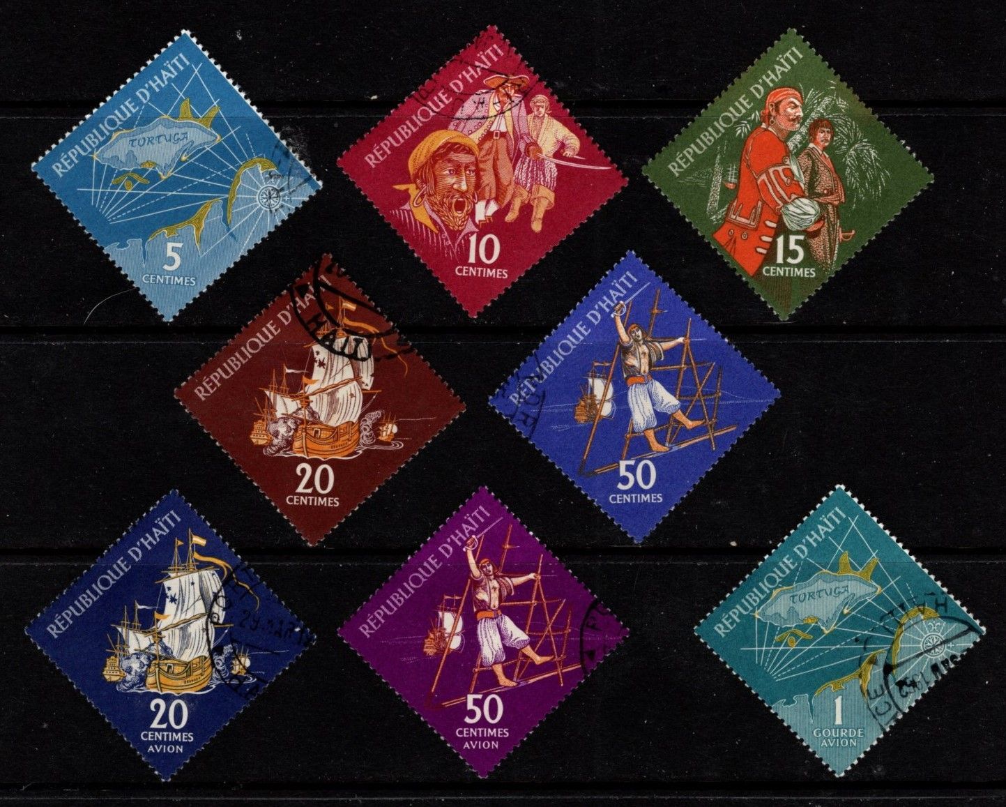 Haiti - #475 - 479, C180 - C182 Pirates set/8 - CTOH | Caribbean ...