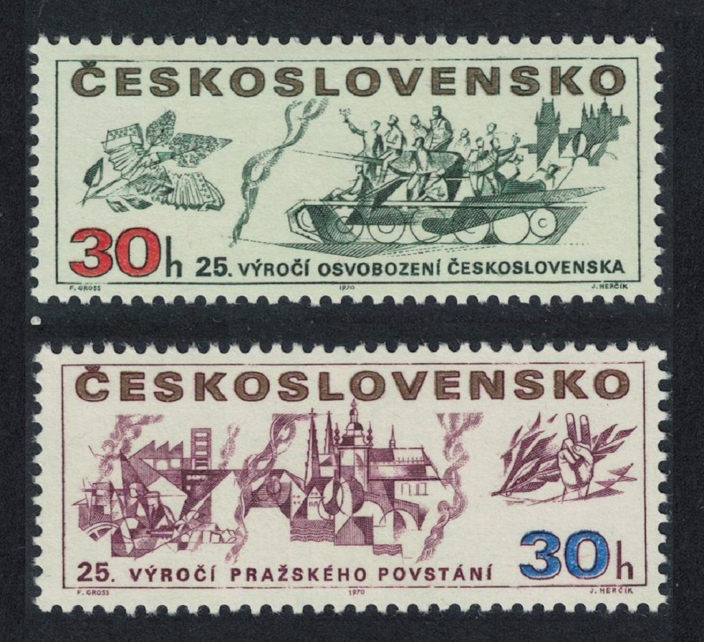Czechoslovakia Liberation of Czechoslovakia 2v 1970 MNH SG#1890-1891 ...