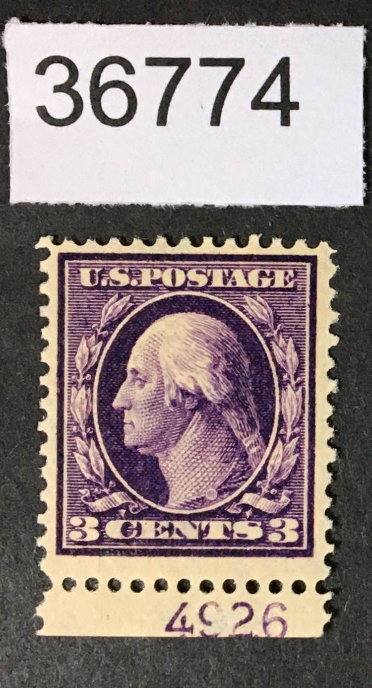 US Stamps # 333 Plate Single Mint OG NH ***Psag Cert*** CAT. $75 LOT ...