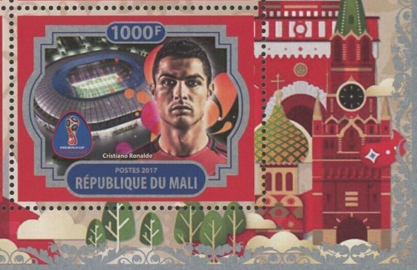 Soccer Players Stamp FIFA World Lionel Messi Cristiano Ronaldo Zidane S ...