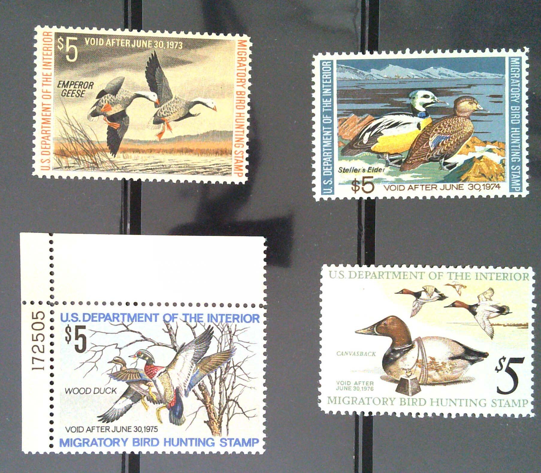 Scott #RW39-42 - VF - Hunting Permit Stamp Lot - Mixed OG & MNH - 1972 ...