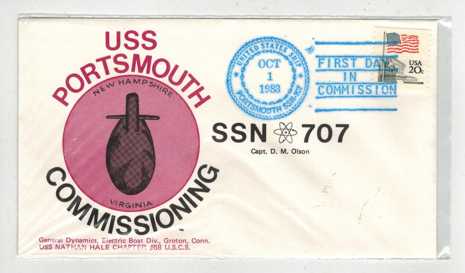 Navy Submarine SSN 707 USS Portsmouth First DAY in Commission Pictorial ...