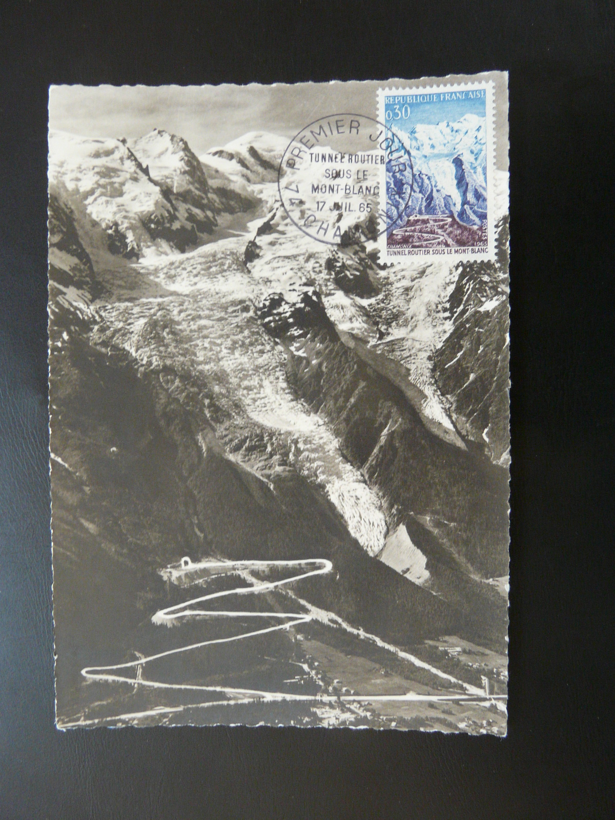 Alps mountains tunnel and glacier of Mont Blanc maximum card France ...