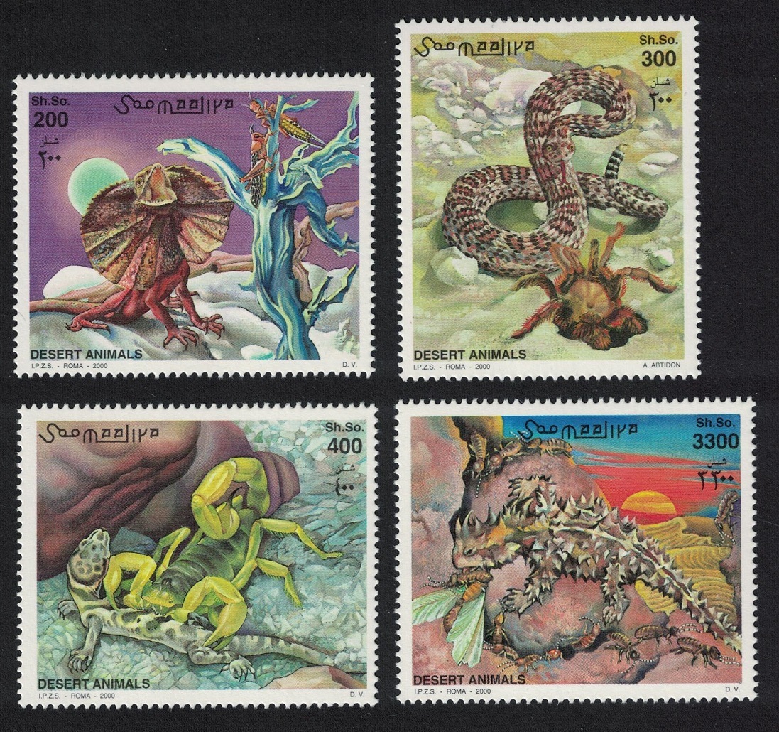 Somalia Snake Scorpion Lizard Desert Wildlife 2000 MNH MI#823-826 ...