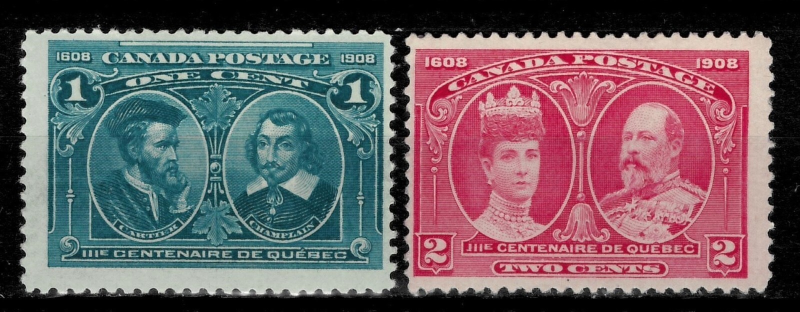Canada Stamp 1908 / Sc# 97/98 1 & 2¢ MNH/MLH lot | Canada, General ...