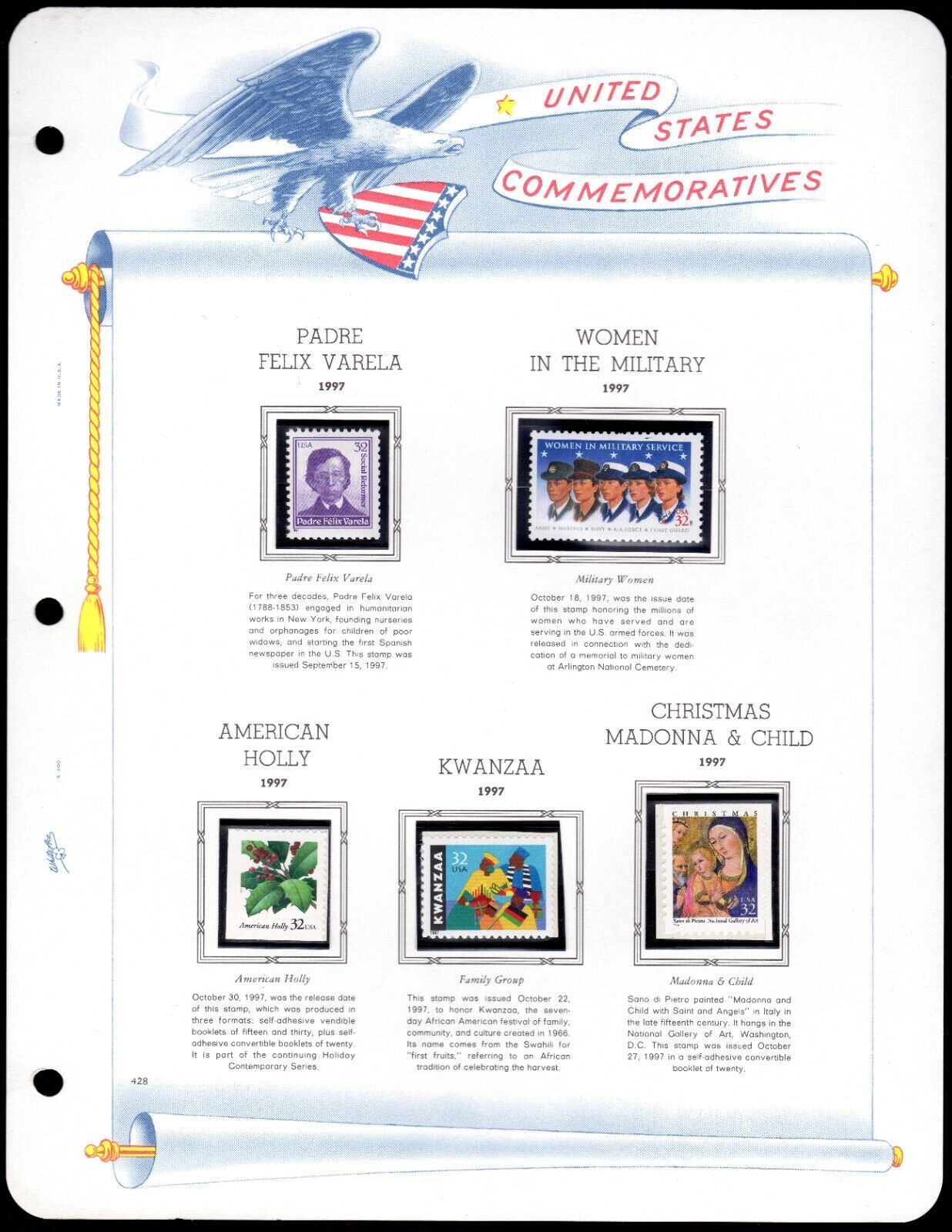 Scott #3166-3174-3175-3176-3177-3178 Mars Rover in (2) White Ace Pages ...