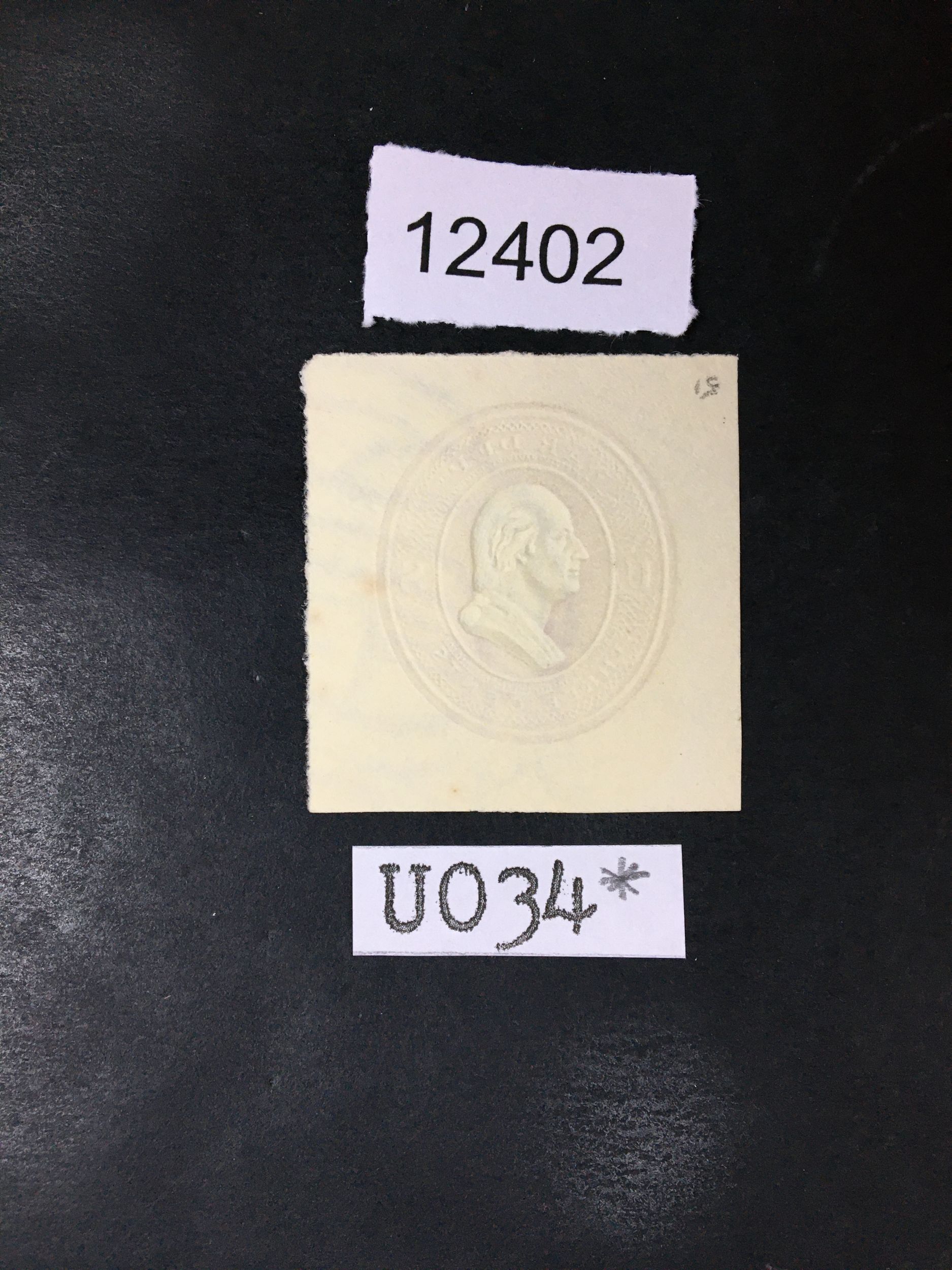 US Stamps # Uo34 CUT Squares Postal Stationery Unused NO GUM $75 LOT ...