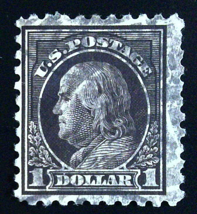 US Scott #460 - F - $1 Violet Black - Franklin - Used - 1915 | United ...