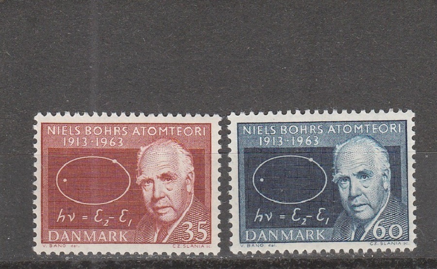 Denmark Scott# 409-410 MNH (1963 Niels Bohr and Atom Diagram) | Europe ...