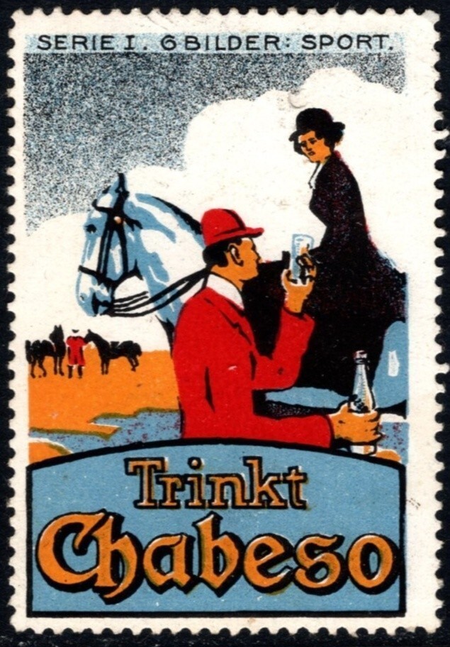 Vintage Germany Poster Stamp Chabeso Non-Alcoholic Soft Drink ...