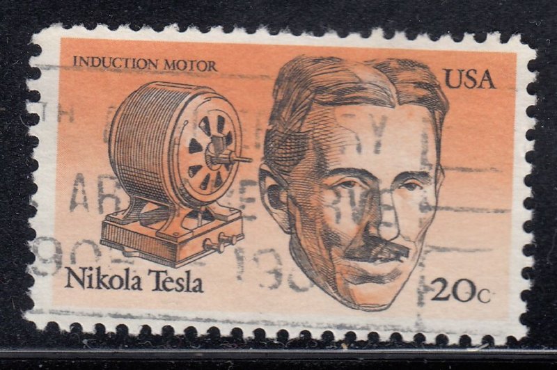 United States 1983 Sc#2057 Nikola Tesla and Induction Motor Used ...