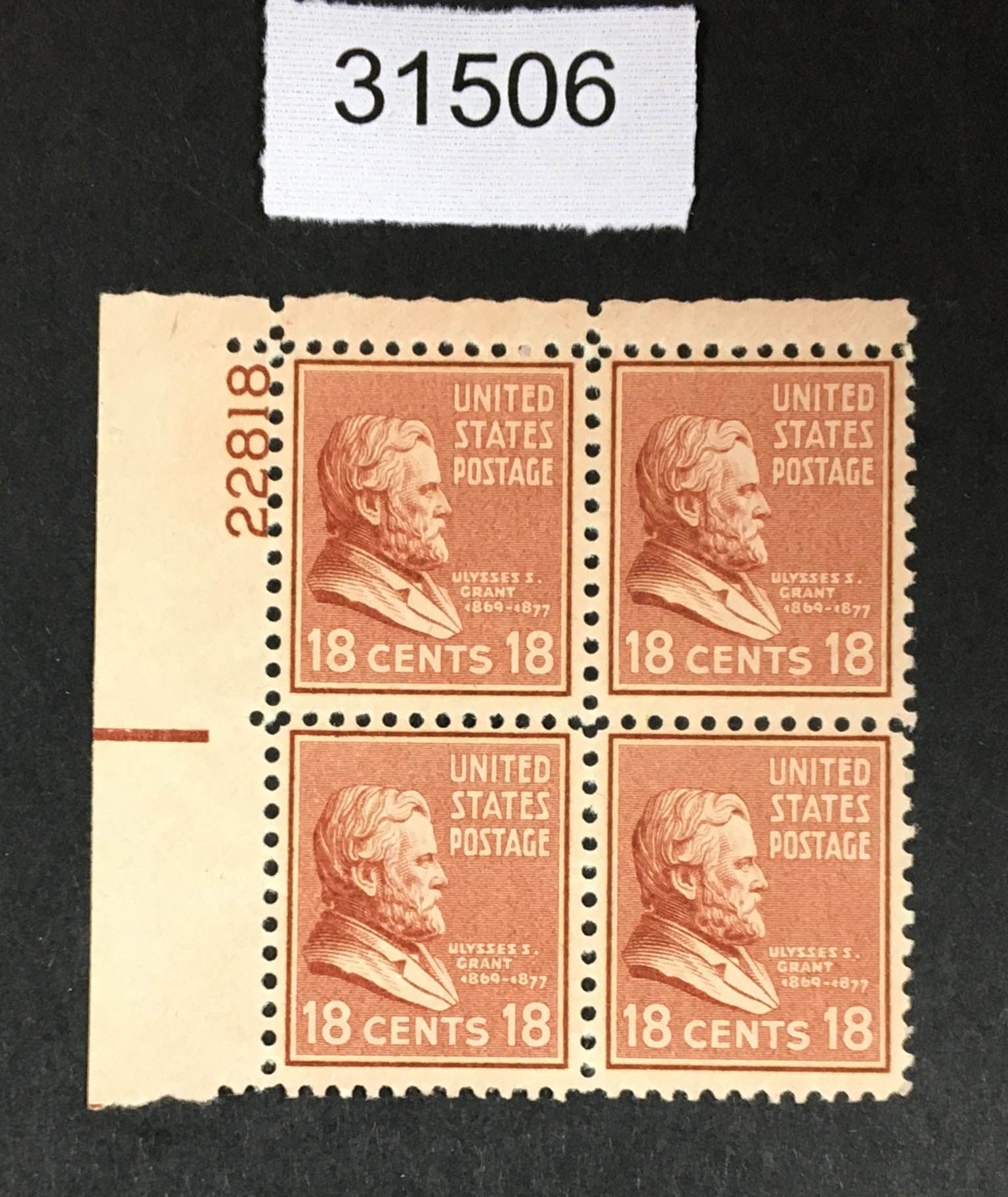 US Stamps # 823 Plate Block of 4 Mint OG NH $ LOT #31506 | United ...