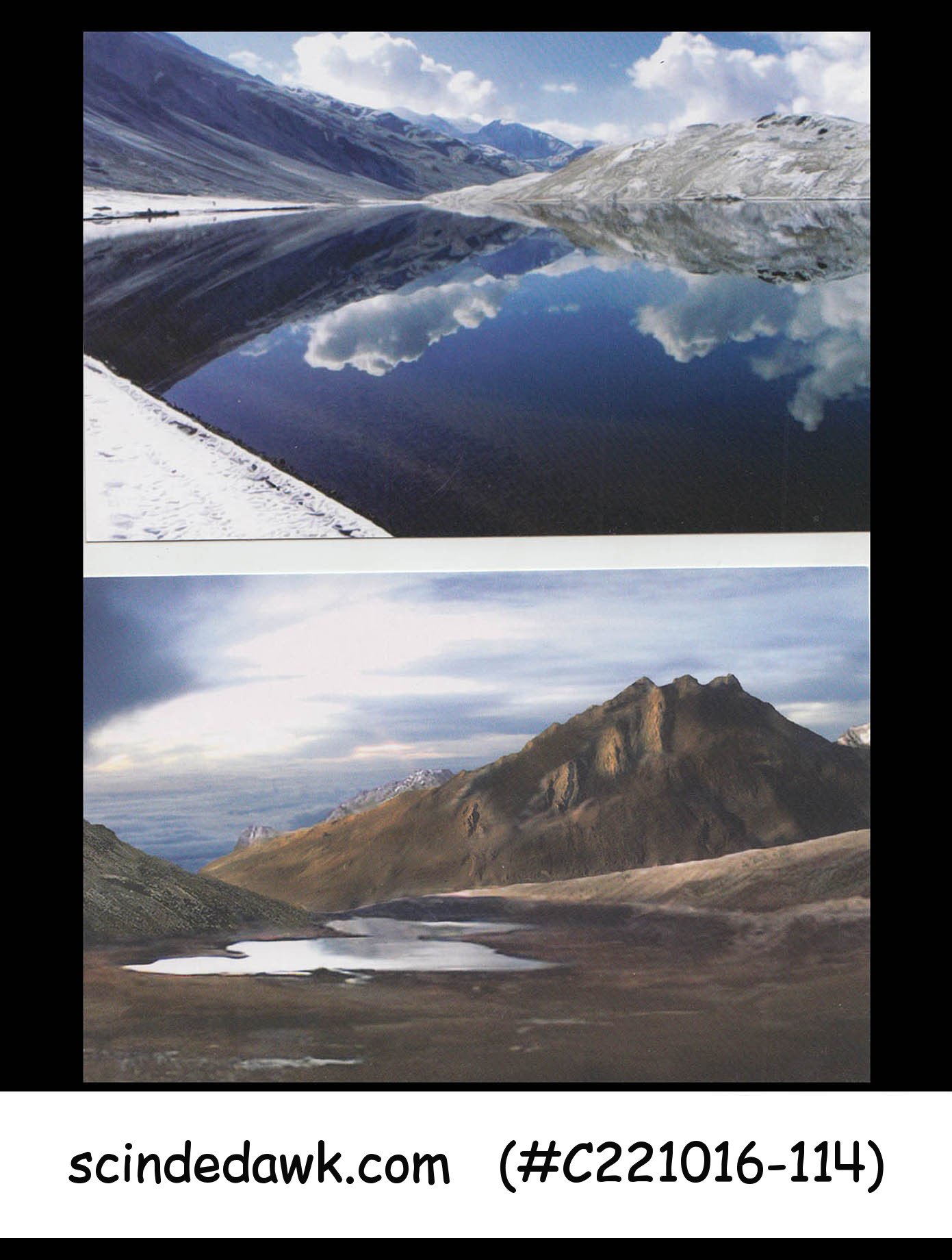 INDIA - HIMALAYAN LAKES 5-Picture Postcard in a FOLDER - COLLECTABLE ...