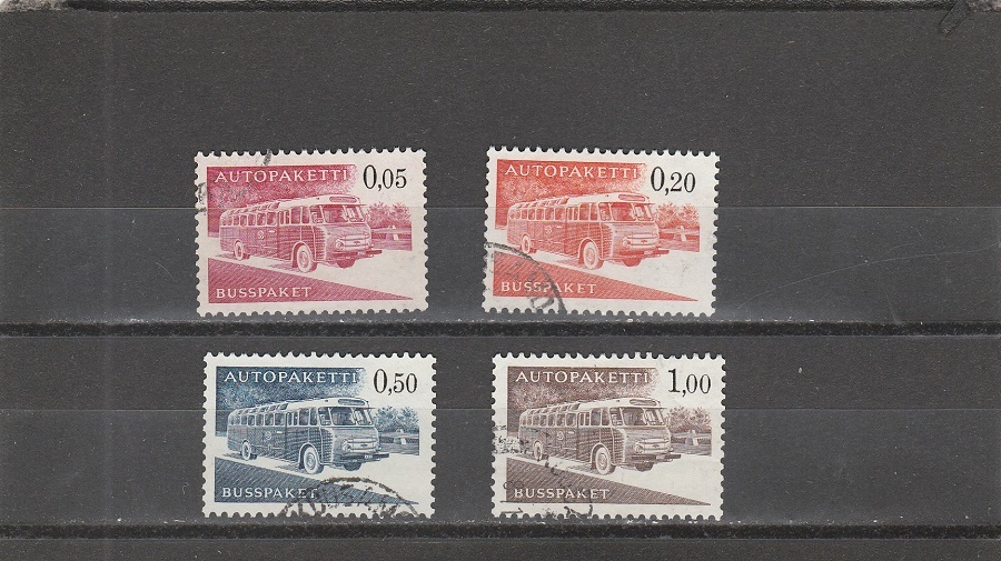 Finland Scott# Q10-Q13 Used (1963 Mail Bus) | Europe - Finland, Parcel ...